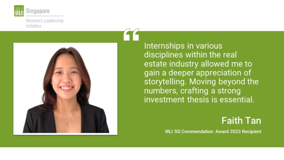 Meet Faith Tan, WLI Singapore Commendation Award 2023 Recipient | ULI ...